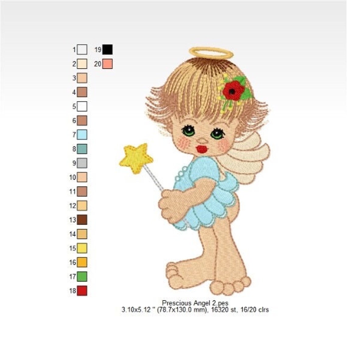 Angel Machine Embroidery Designs Precious Angel SET of 9 - Etsy