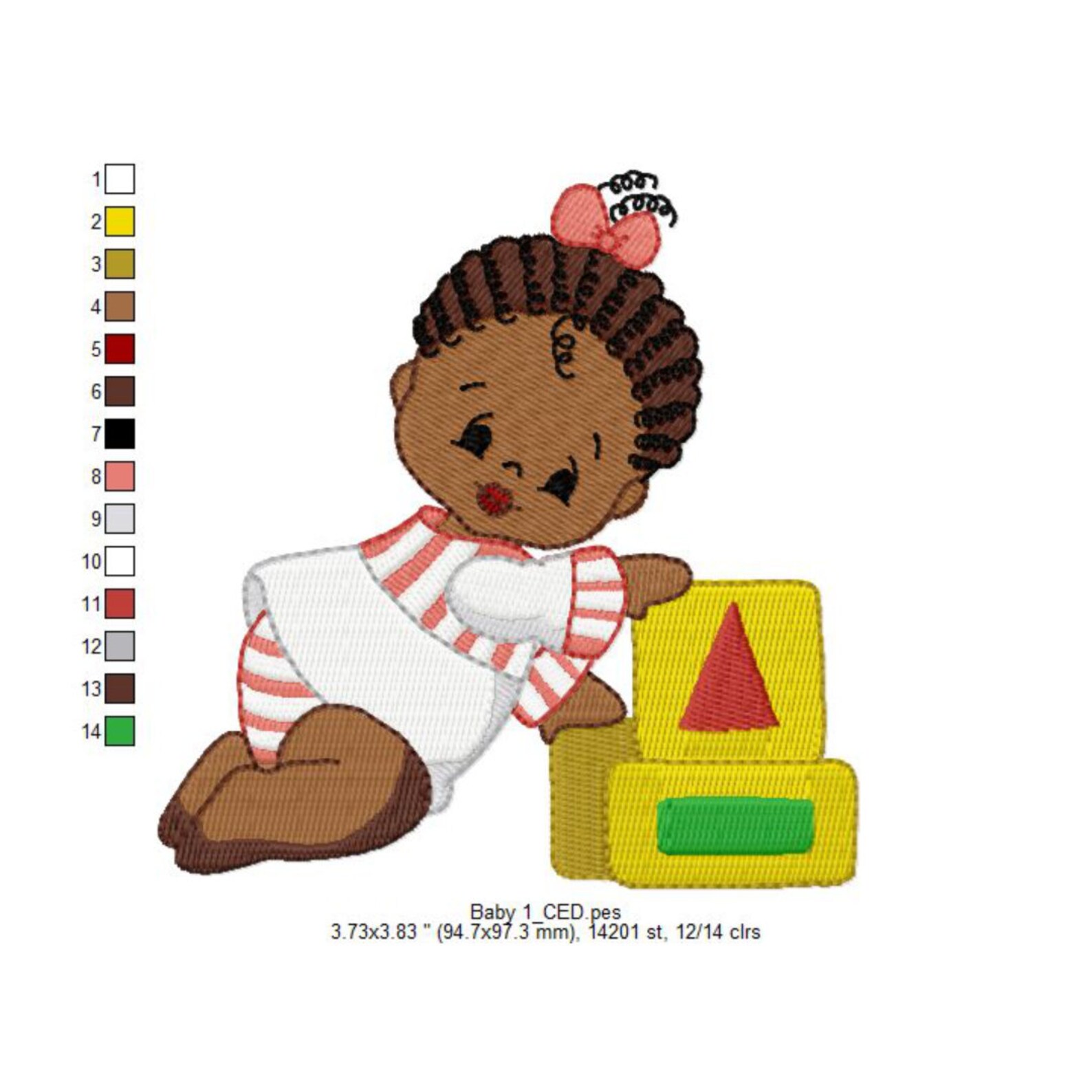 African Baby Machine Embroidery Designs Playing Babies Set of 10 - Etsy