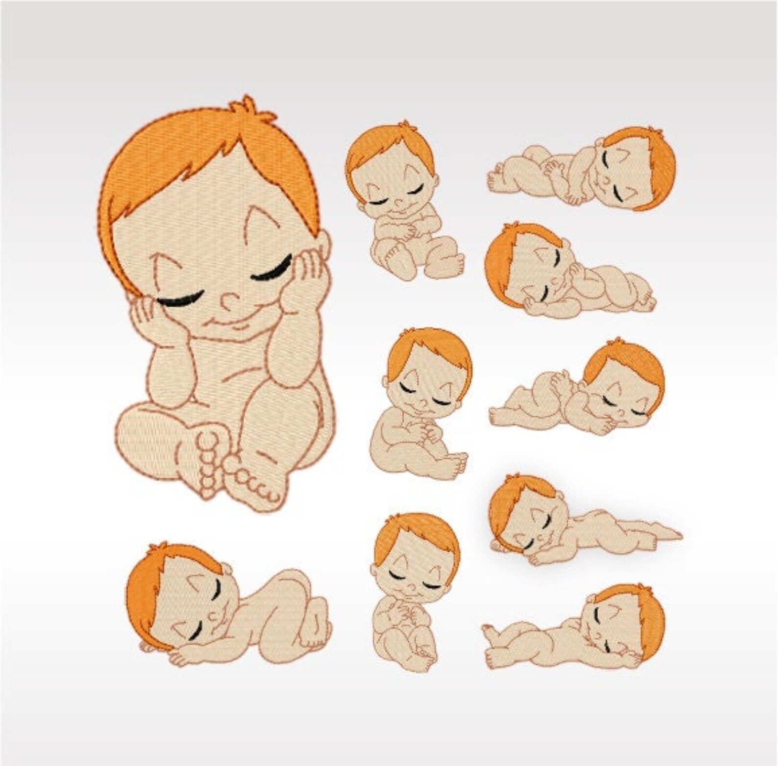 Baby Machine Embroidery Designs - Snuggly Bugs D - 4x4" - Set of 10 - Etsy