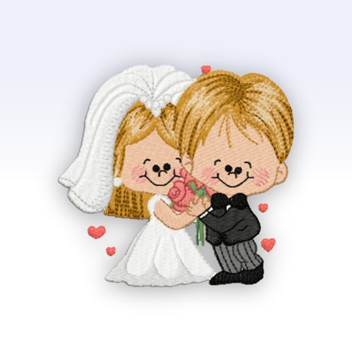 Wedding Embroidery Design-bride and Groom Pattern-machine - Etsy
