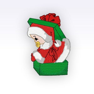 Xmas - Machine Embroidery Design - Xmas Baby Girl 9 - 4x4" Hoop. - Etsy