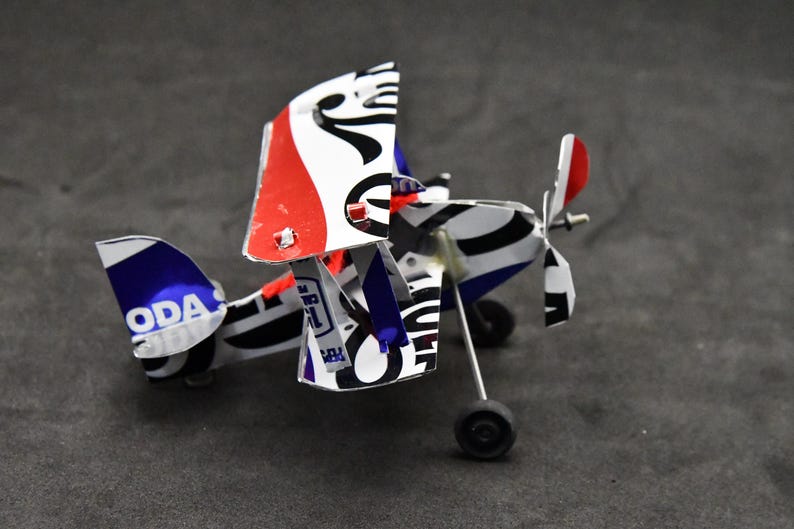 Pop's Plane – Pepsi Soda Shop Mini Airplane | Handmade Recycled Soda ...