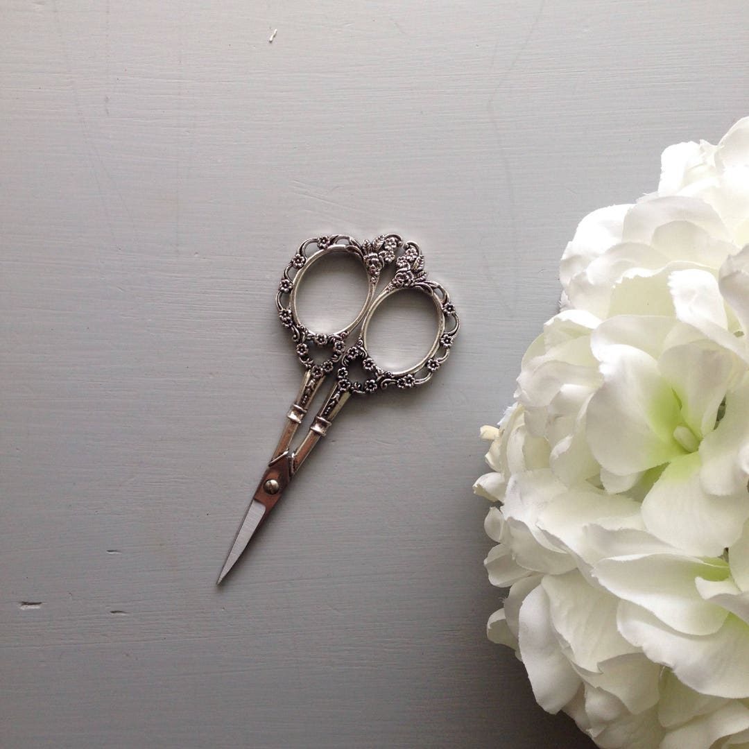 Silver Embroidery Scissors - Sewing Gift, Vintage, Antique Style ...