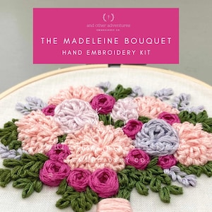 Madeleine Bouquet Hand Embroidery KIT - DIY Floral Embroidery Hoop ...