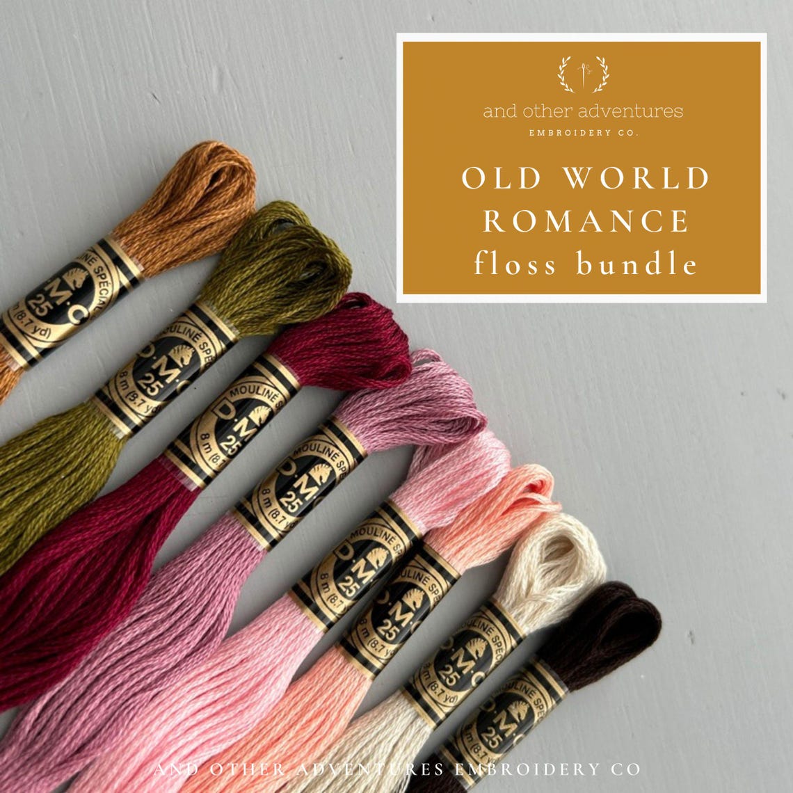 Old World Romance Embroidery Floss Bundle - 8 Curated DMC Thread Colors ...