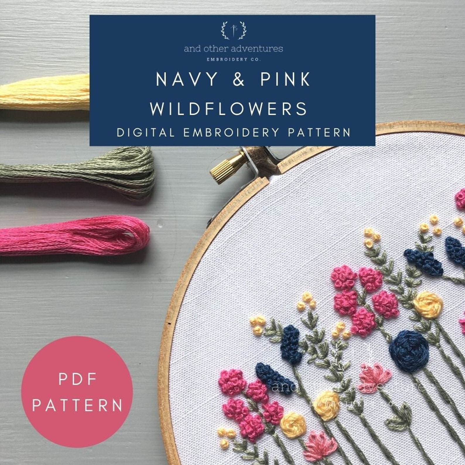 DIY Beginner Hoop Art Digital Pattern Hand Embroidery PDF - Etsy
