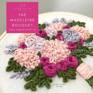 Madeleine Bouquet Hand Embroidery KIT - DIY Floral Embroidery Hoop ...