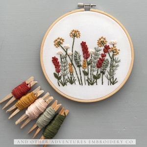 Meadow Hand Embroidery PDF Pattern BUNDLE - 10 Color Palettes, DIY ...