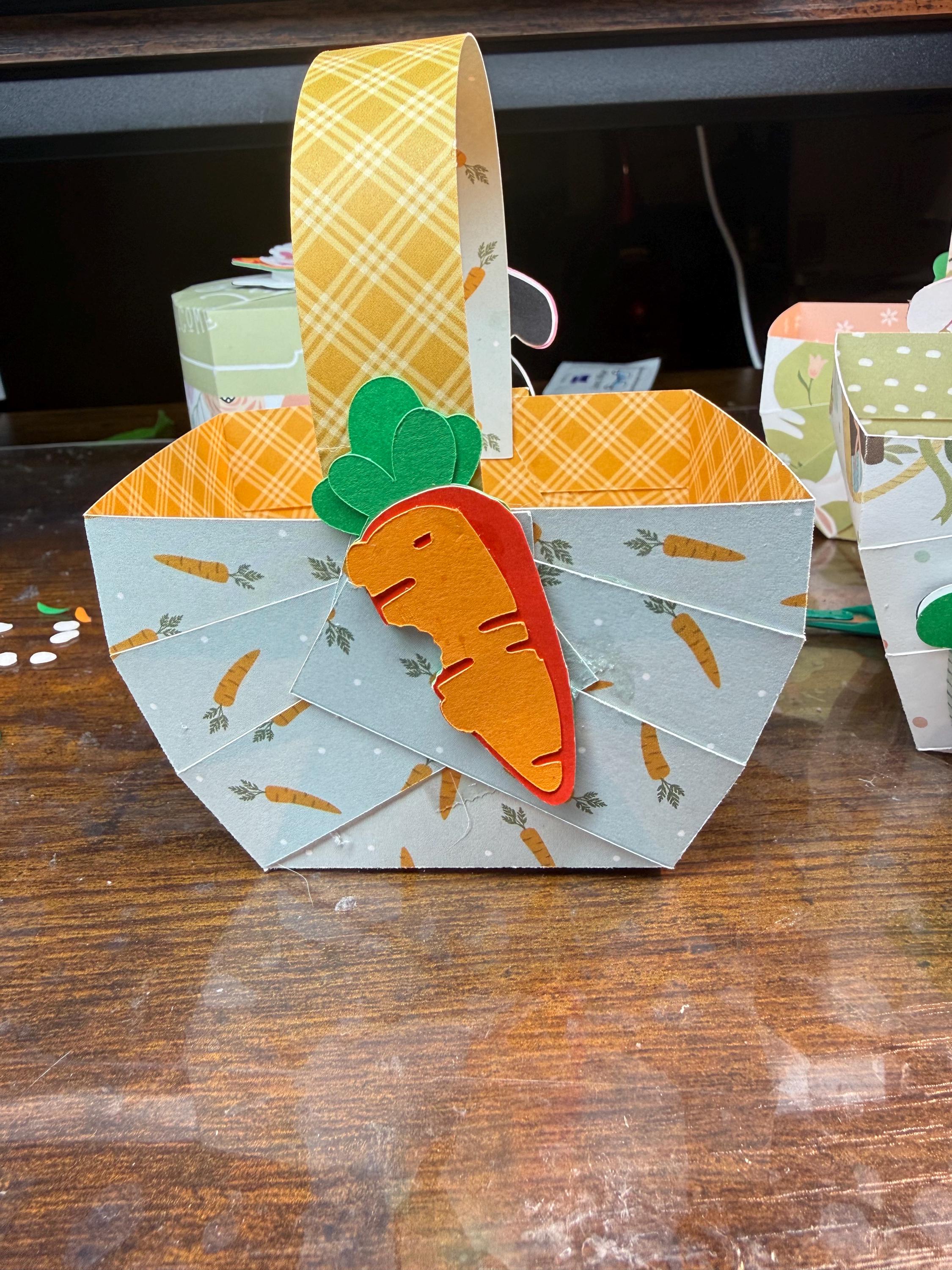 Easter Bunny Cardstock Mini Basket, Handmade Treat Holder - Etsy