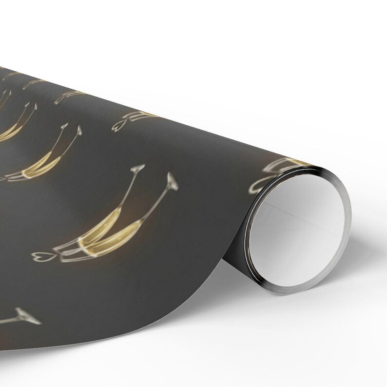 Champagne Cheers Wrapping Paper, Celebration Gift Wrap, Elegant Party ...