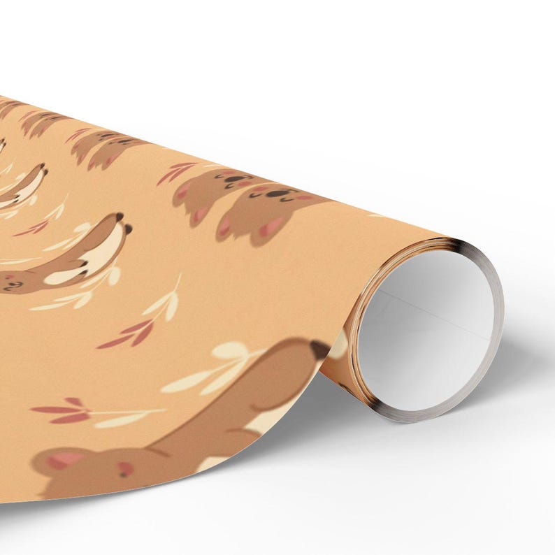 Cute Quokka Wrapping Paper, Kawaii Animal Print, Happy Marsupial Gift ...