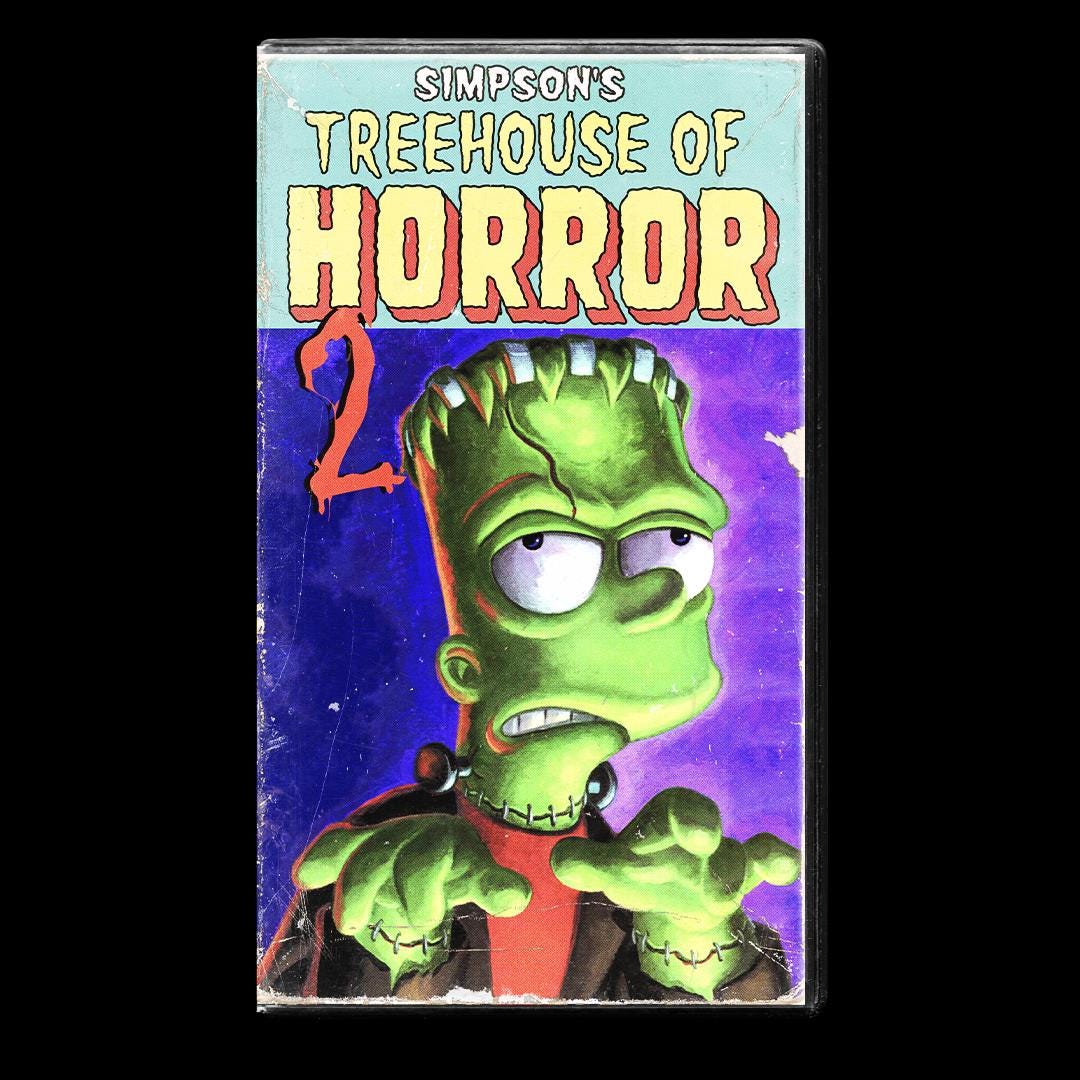 The Simpsons Treehouse of Horror Vol.2 Custom VHS Artifacts Halloween ...