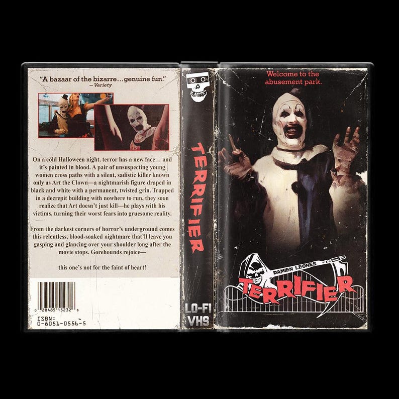 Terrifier Custom VHS Artifact Horror - Etsy