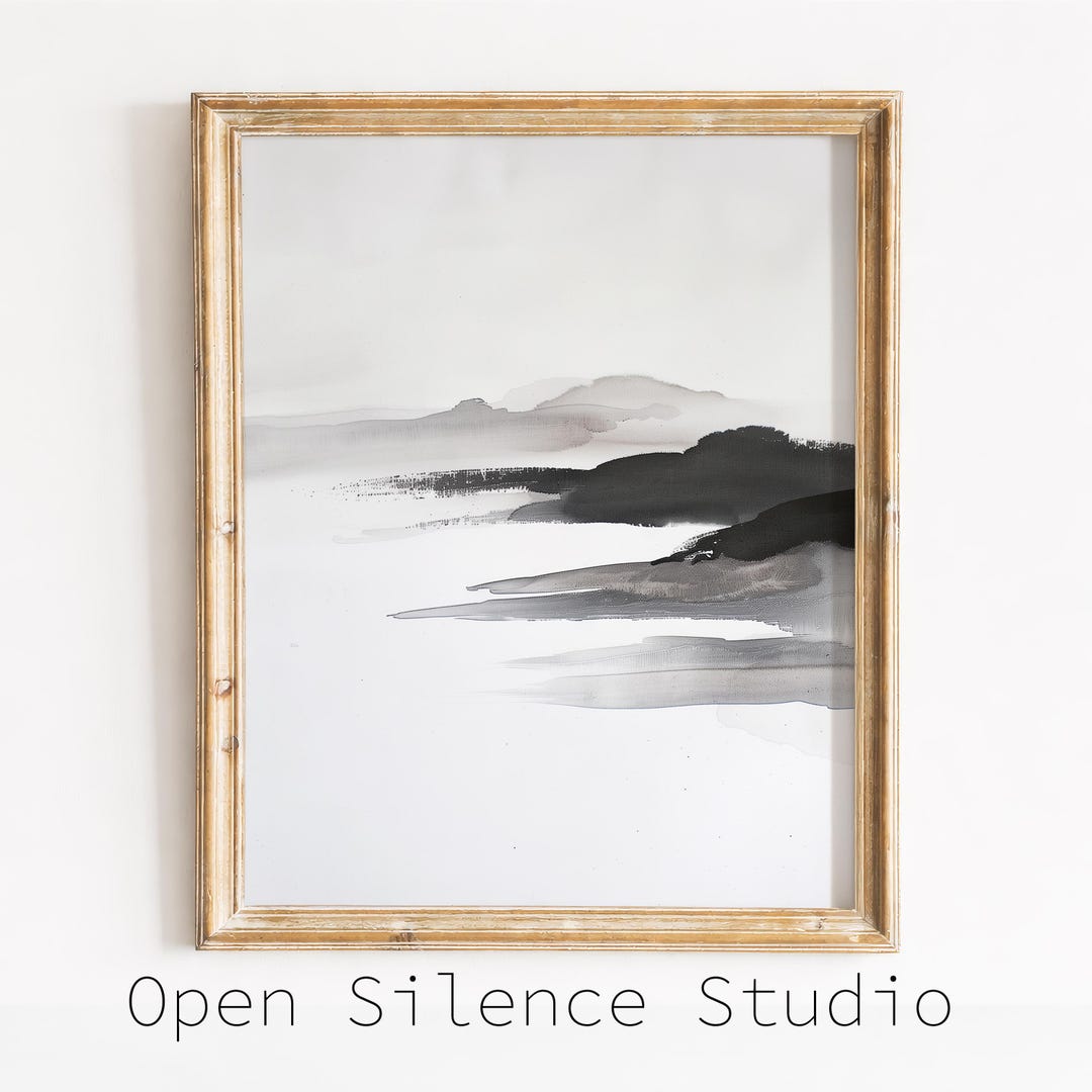 Japandi Sumi-e Landscape Art – Minimalist Asian Decor (digital Download ...