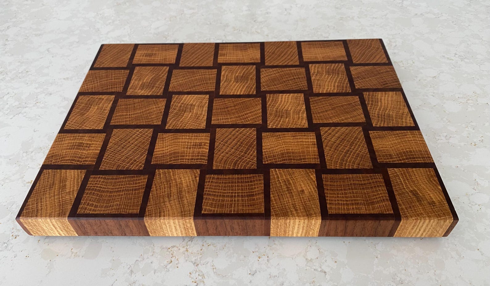 Cutting Board (end Grain) Weave Pattern Made With White Oak and Walnut ...
