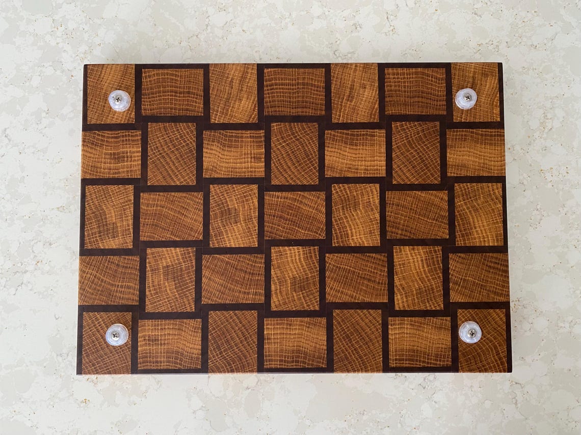 Cutting Board (end Grain) Weave Pattern Made With White Oak and Walnut ...