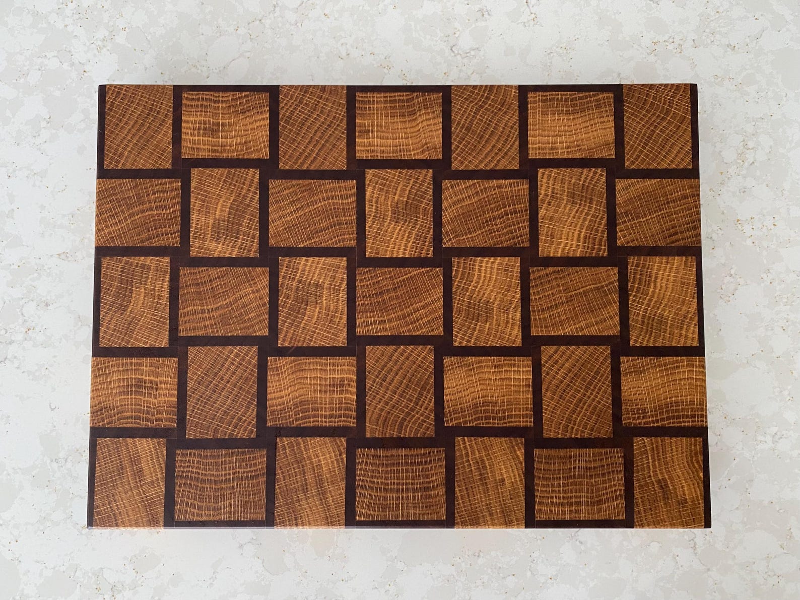Cutting Board (end Grain) Weave Pattern Made With White Oak and Walnut ...