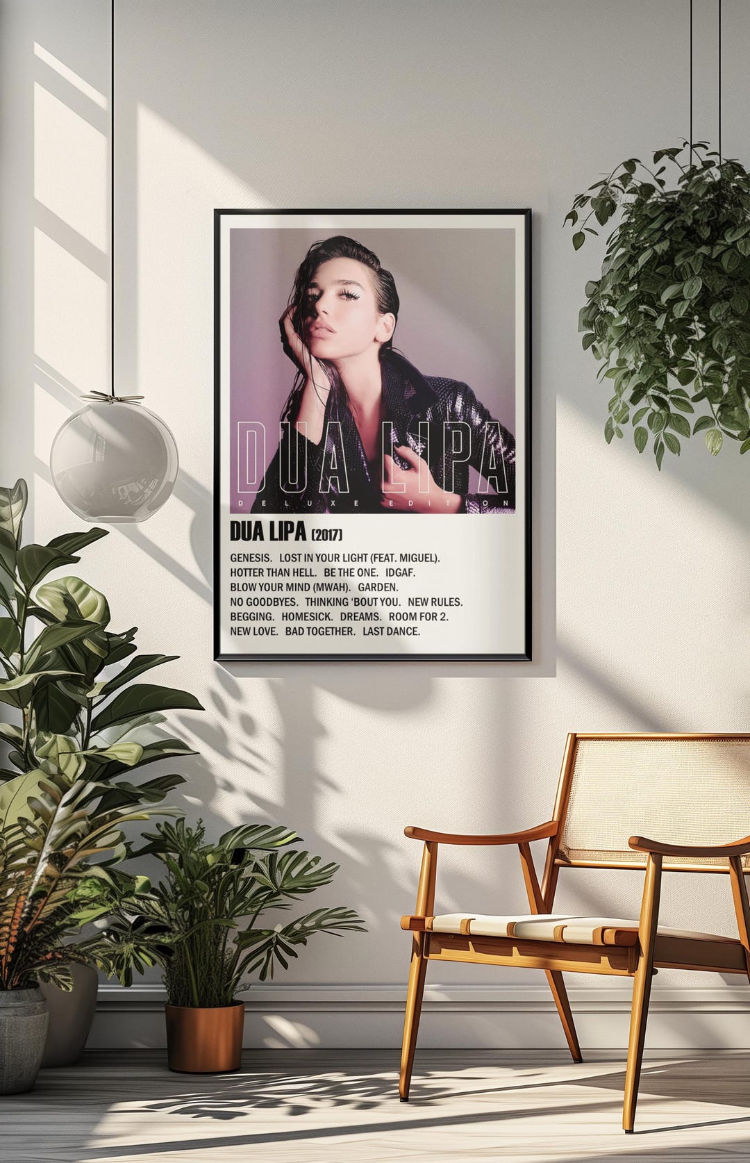 Dua Lipa Poster | Luxury Black and White Fashion Editorial Wall Art ...
