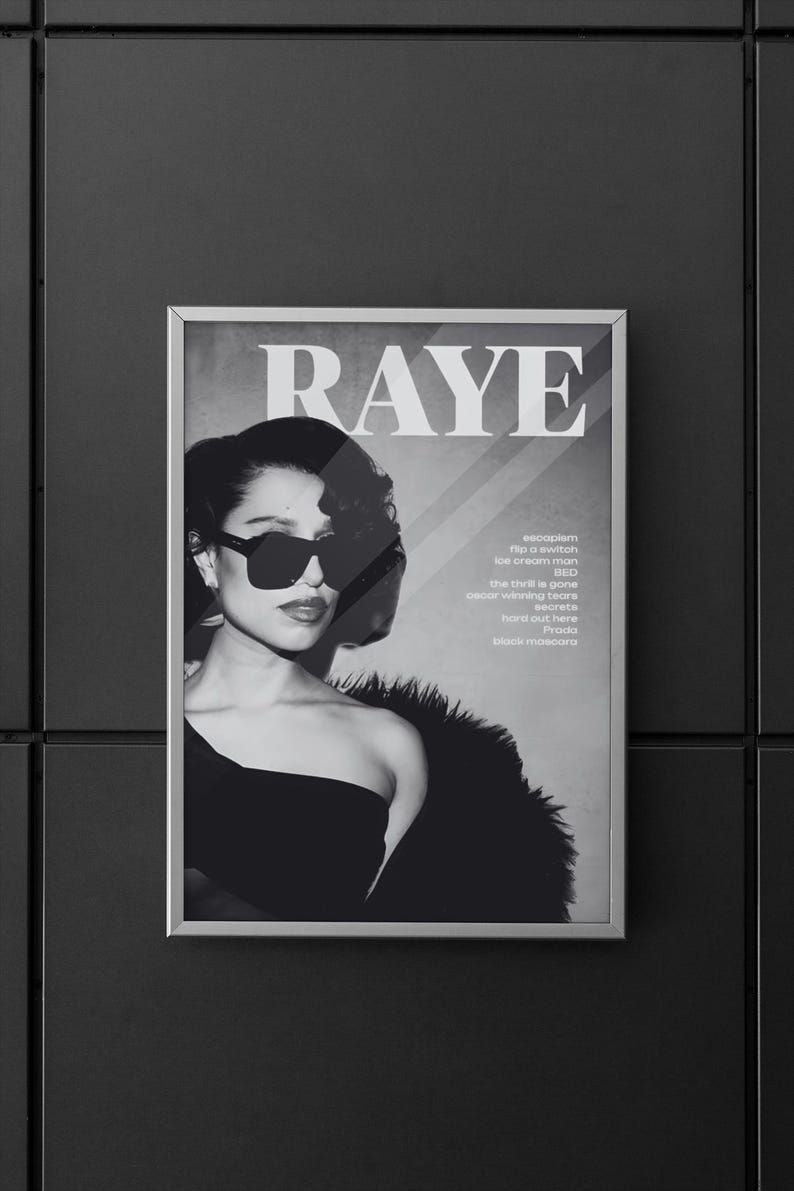Raye Album Cover Poster | Escapism Luxury Wall Art | Stockholm Style ...