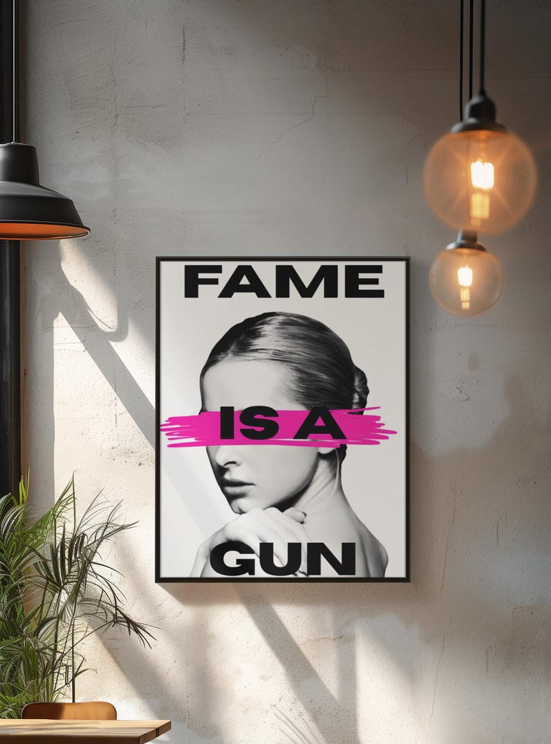 Fame is A Gun by Addison Rae Music Video Poster | Retro Tiktok Star ...