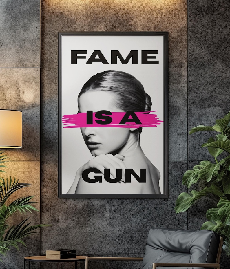 Fame is A Gun by Addison Rae Music Video Poster | Retro Tiktok Star ...
