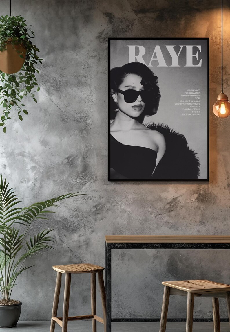 Raye Album Cover Poster | Escapism Luxury Wall Art | Stockholm Style ...