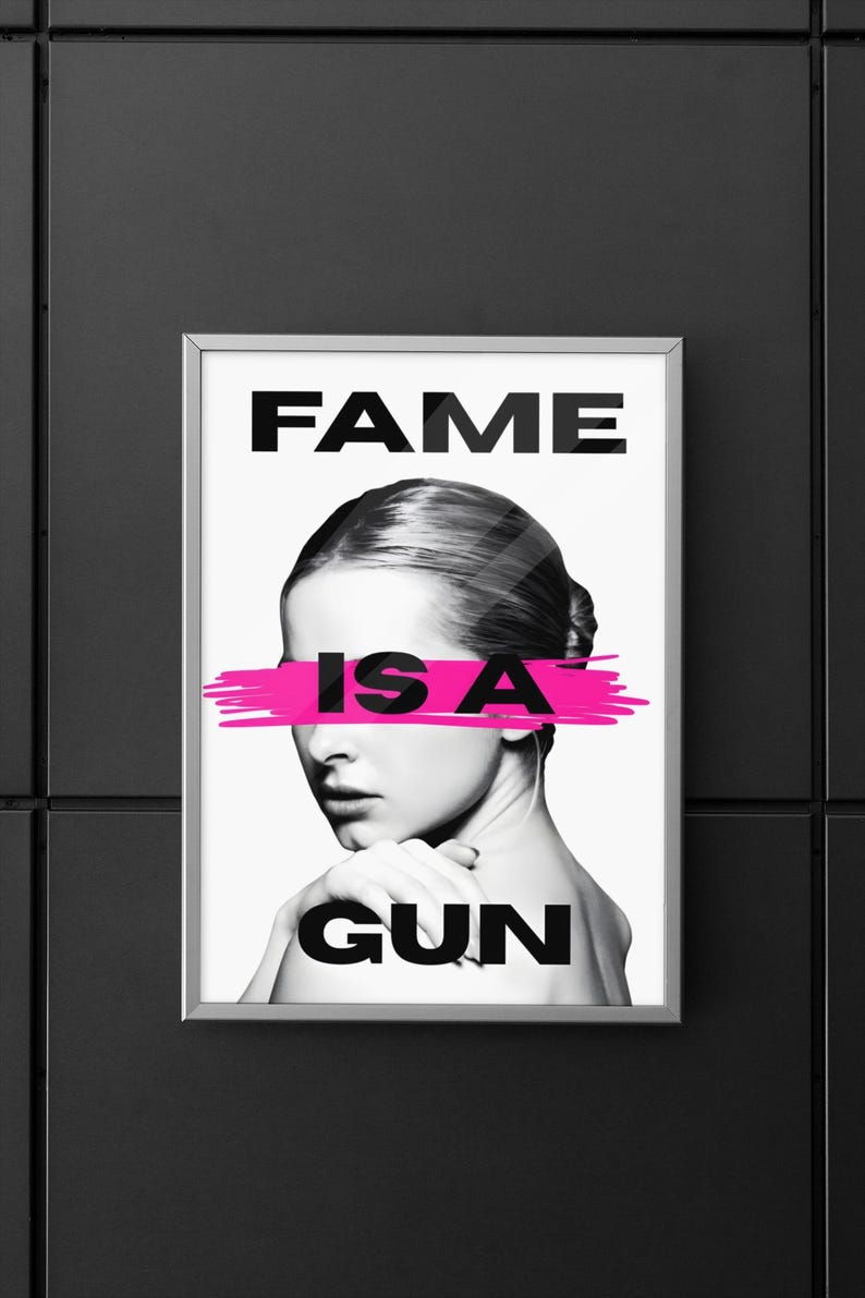 Fame is A Gun by Addison Rae Music Video Poster | Retro Tiktok Star ...
