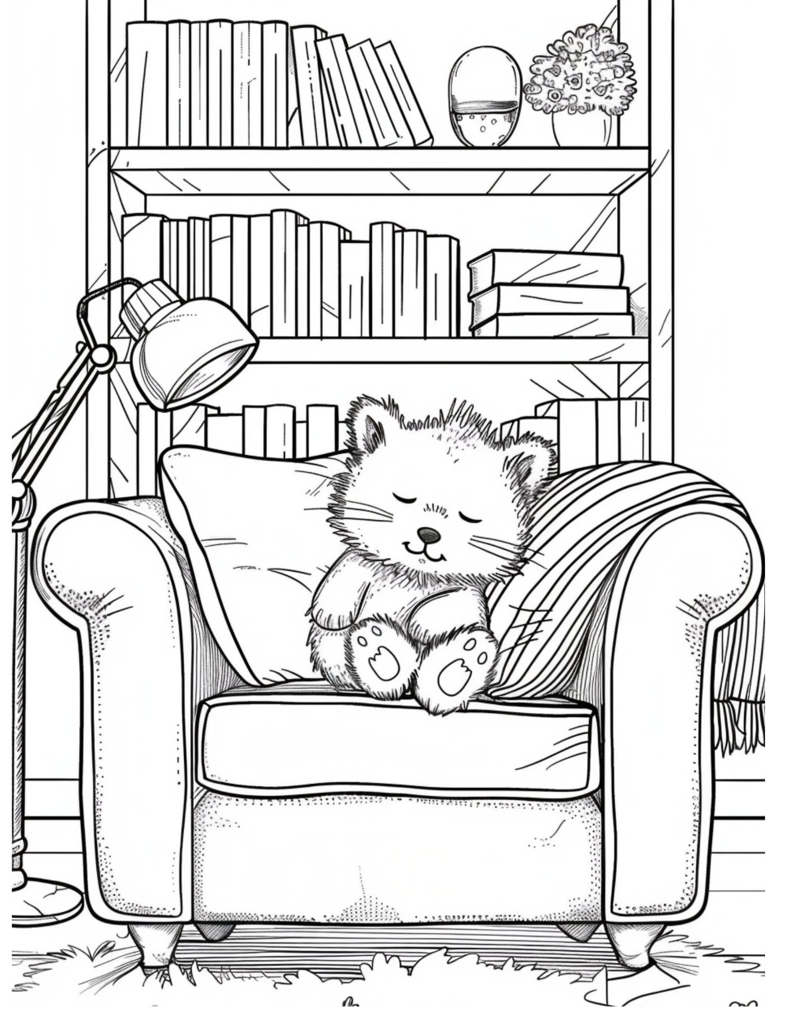 Coloring Pages Comfy Places, Digital Download PNG Adult Coloring ...