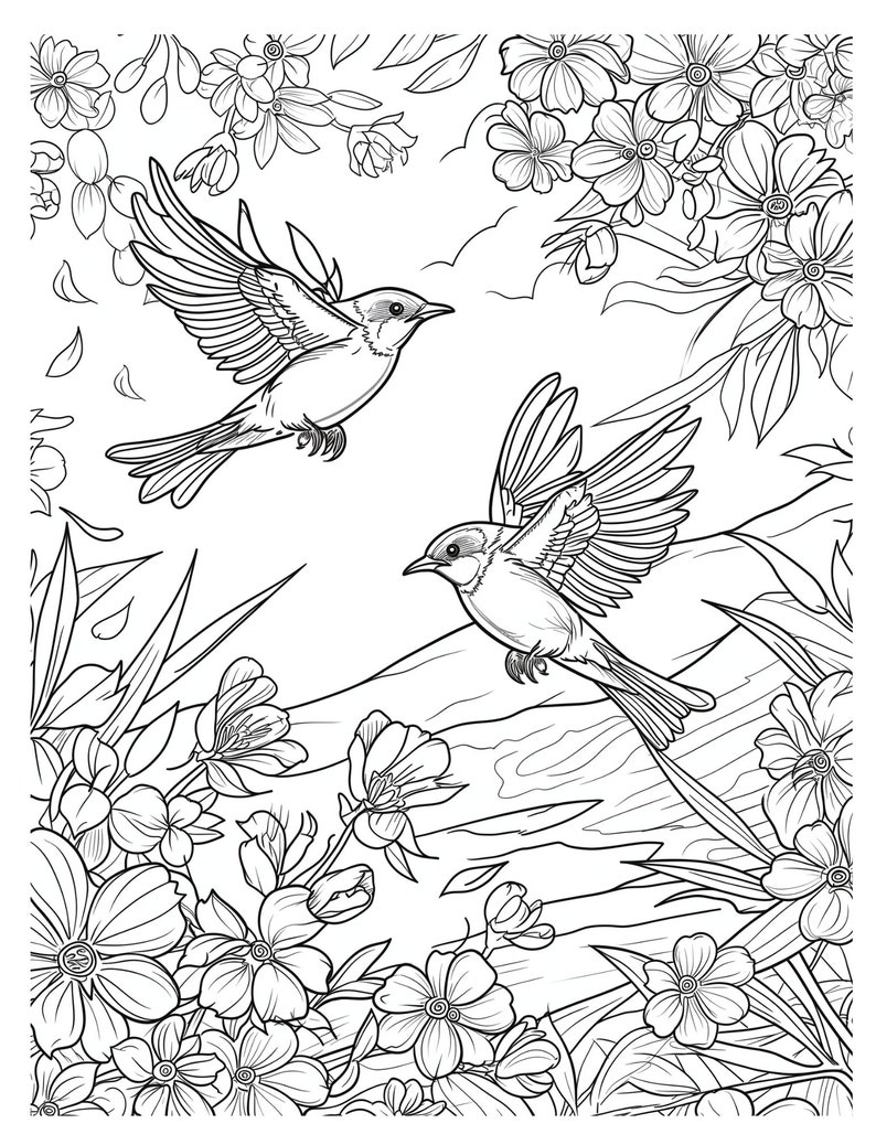 Coloring Pages Nature, Beauty, Digital Download PNG Adult Coloring ...