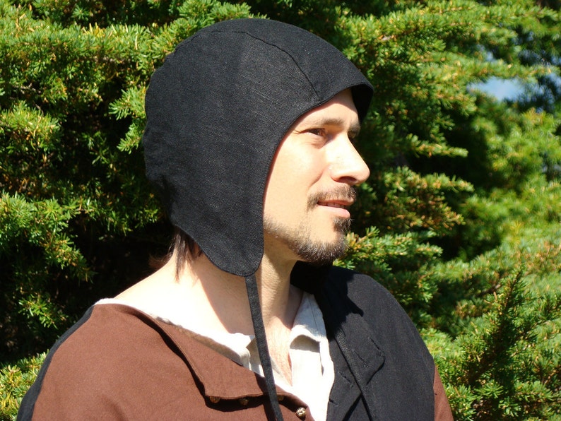 Mens Historical Medieval Linen Biggins / Arming Cap / Nightcap | Etsy