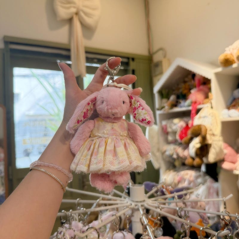 Jellycat Bunny Keyring - Etsy UK