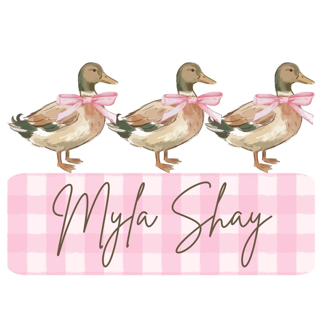 Preppy Ducks PNG (DIY) Nameplate File, Girls Ducks Png - Etsy