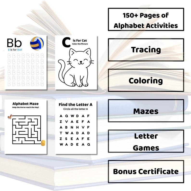 Alphabet Learning Workbook | Handwriting & Preschool Worksheets ...