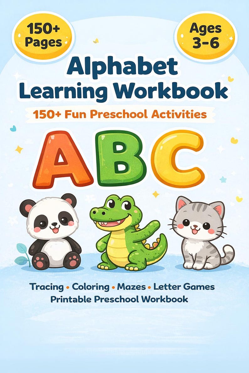 Alphabet Learning Workbook | Handwriting & Preschool Worksheets ...