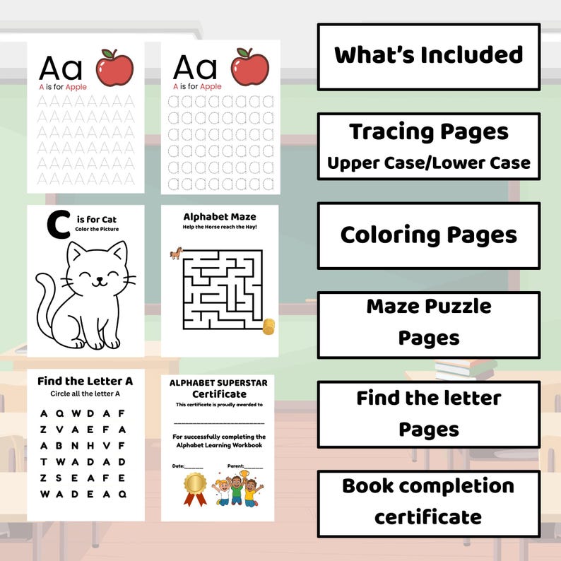 Alphabet Learning Workbook | Handwriting & Preschool Worksheets ...