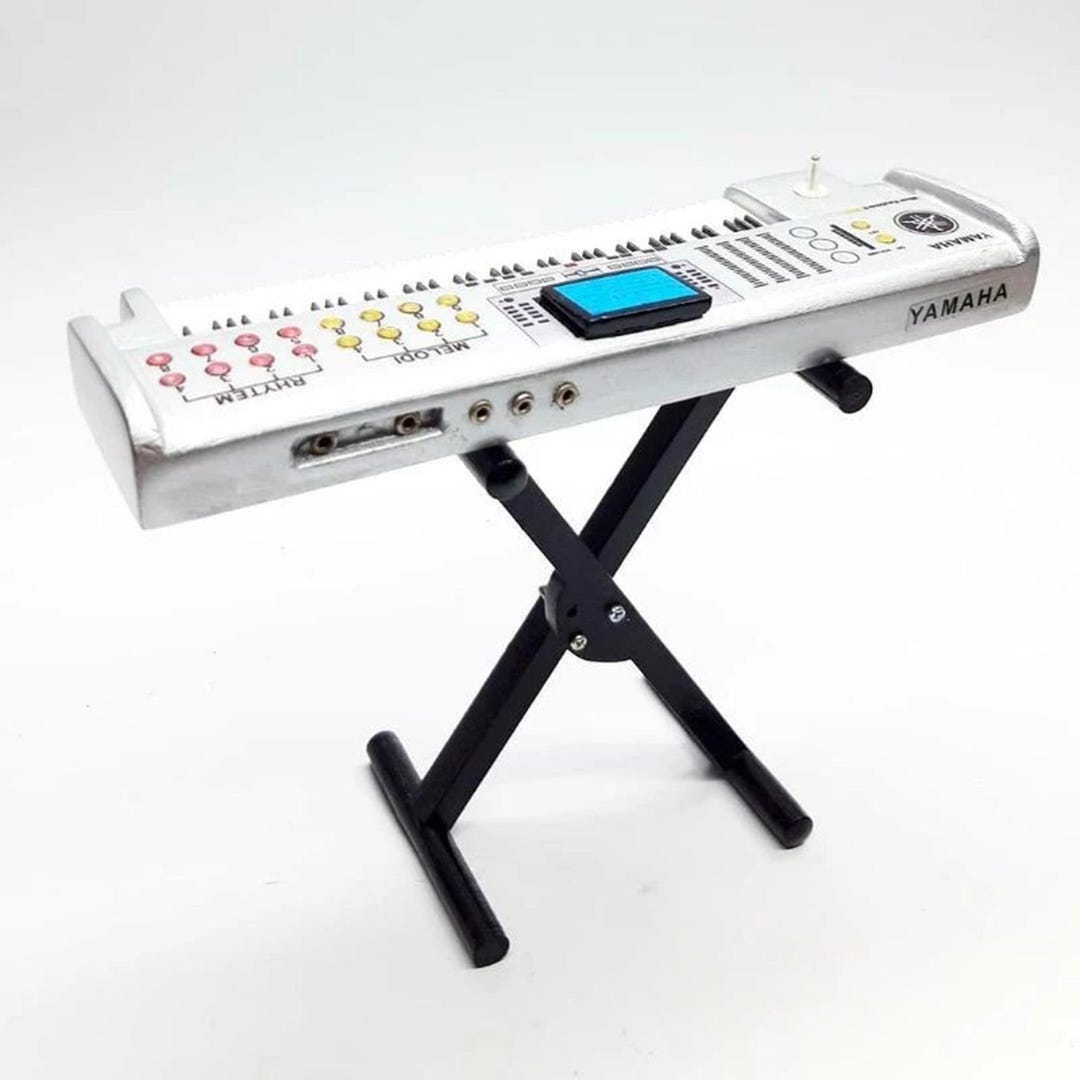 Miniature Keyboard Piano Ya Ma Ha Silver Scale 1:6 | Replica Tiny Organ ...