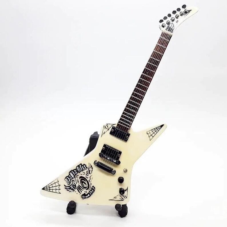 Miniature Guitar James Hetfield White Scale 1:4 | Replica Mini Electric ...