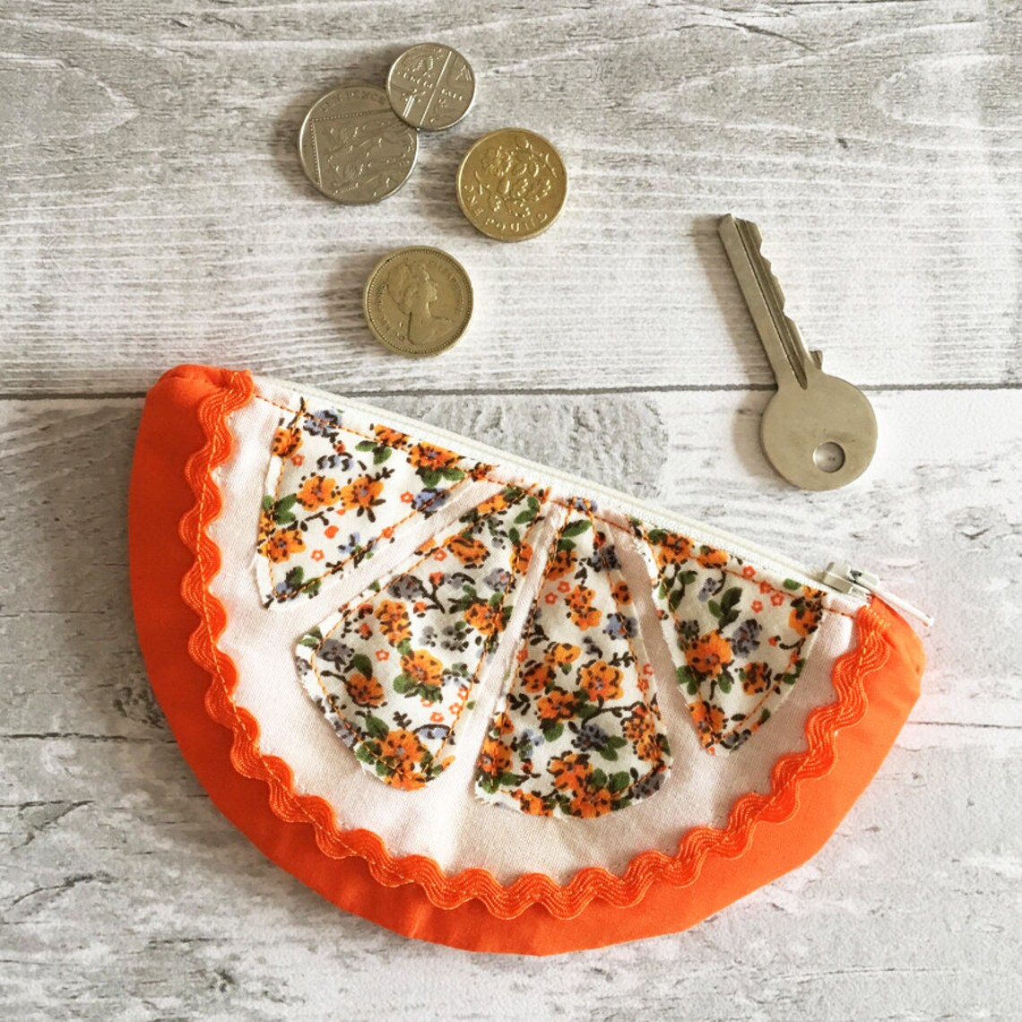 Slice of Orange Fruit Coin Purse - Etsy