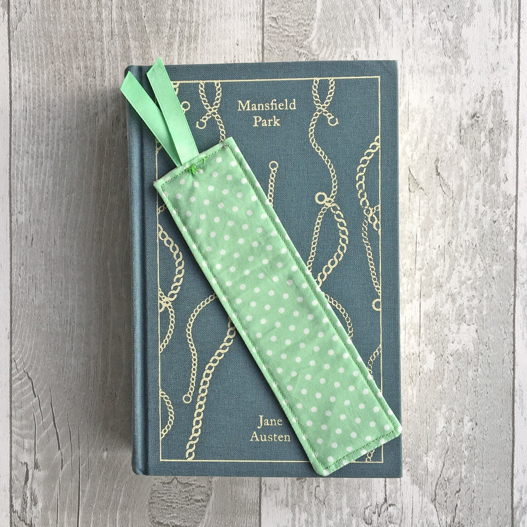 Personalised Polka Dot Handmade Fabric Ribbon Topper Bookmark - Etsy