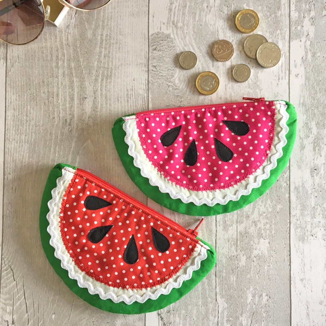 Handmade Slice of Watermelon Fruit Coin Purse - Etsy
