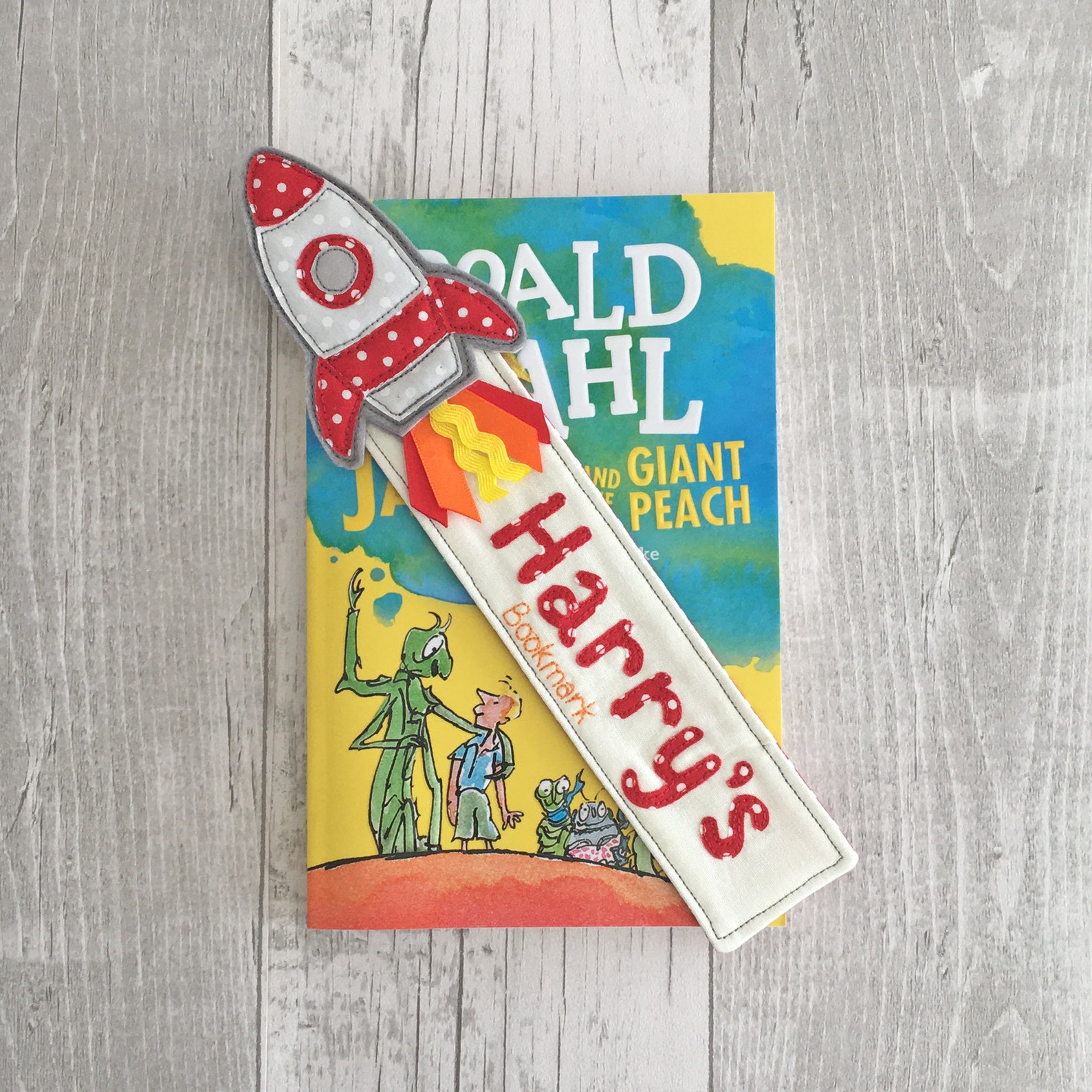 Personalised Handmade Children's Rocket Ship Bookmark - Etsy
