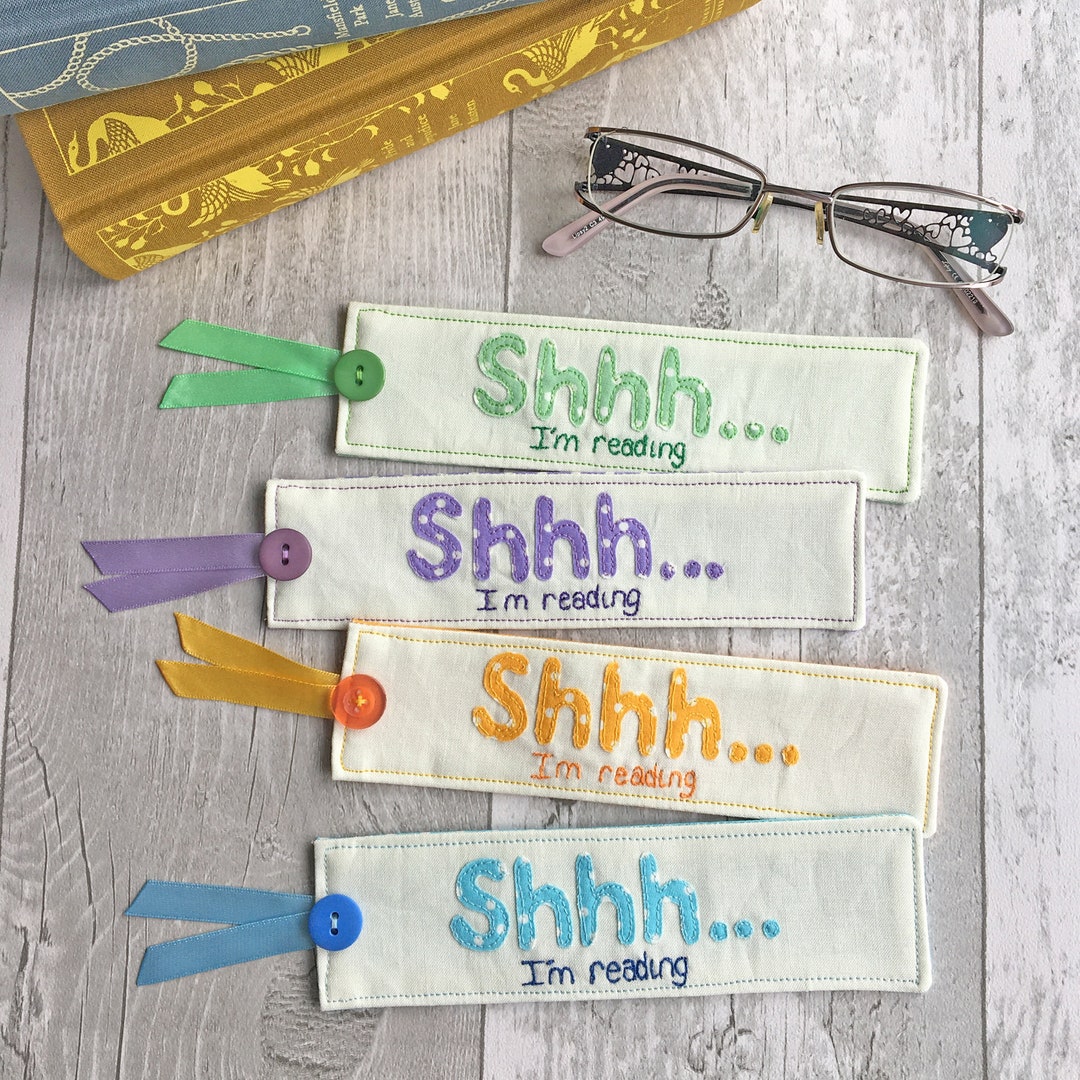 Personalised Polka Dot Handmade Fabric Ribbon Topper Bookmark - Etsy