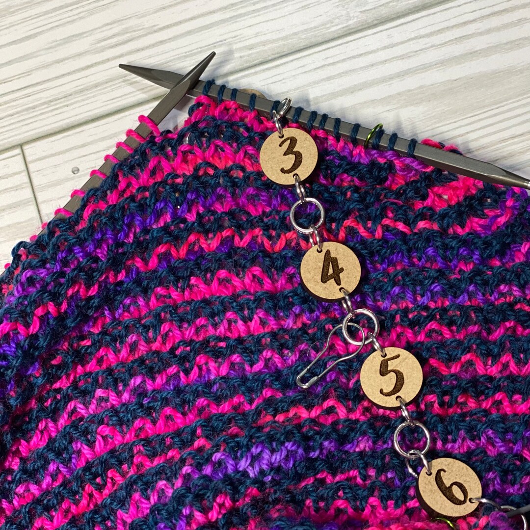 Stitch Marker Chain, Row Counter Chain, Row Counter, Knitting, Crochet ...