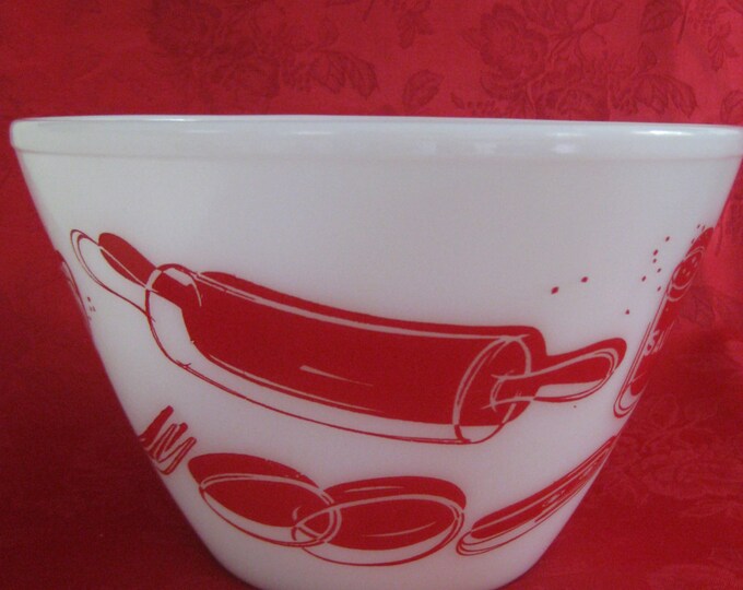 Vintage MID CENTURY MODERN Fire King Mixing Bowl - Etsy