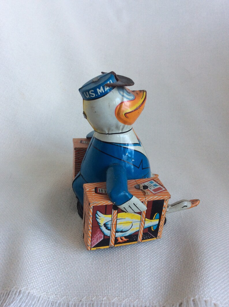 Vintage RARE T.P.S. Duck the Mailman Wind-Up Toy WORKS | Etsy