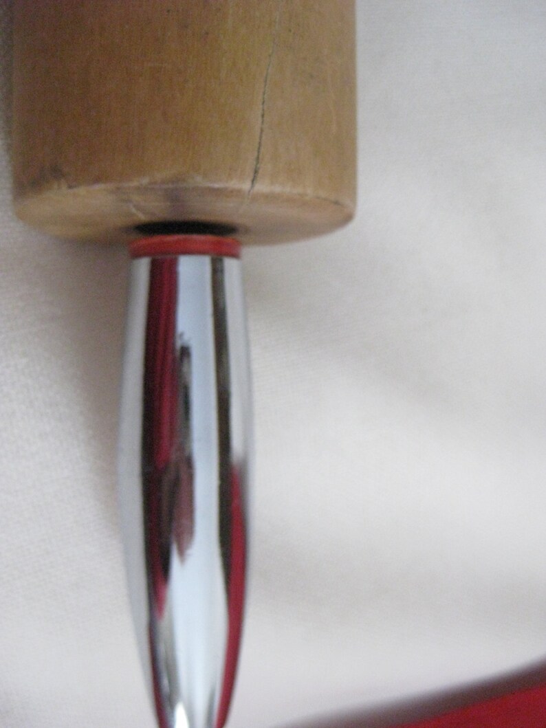 Vintage Wood and Chrome Rolling Pin | Etsy