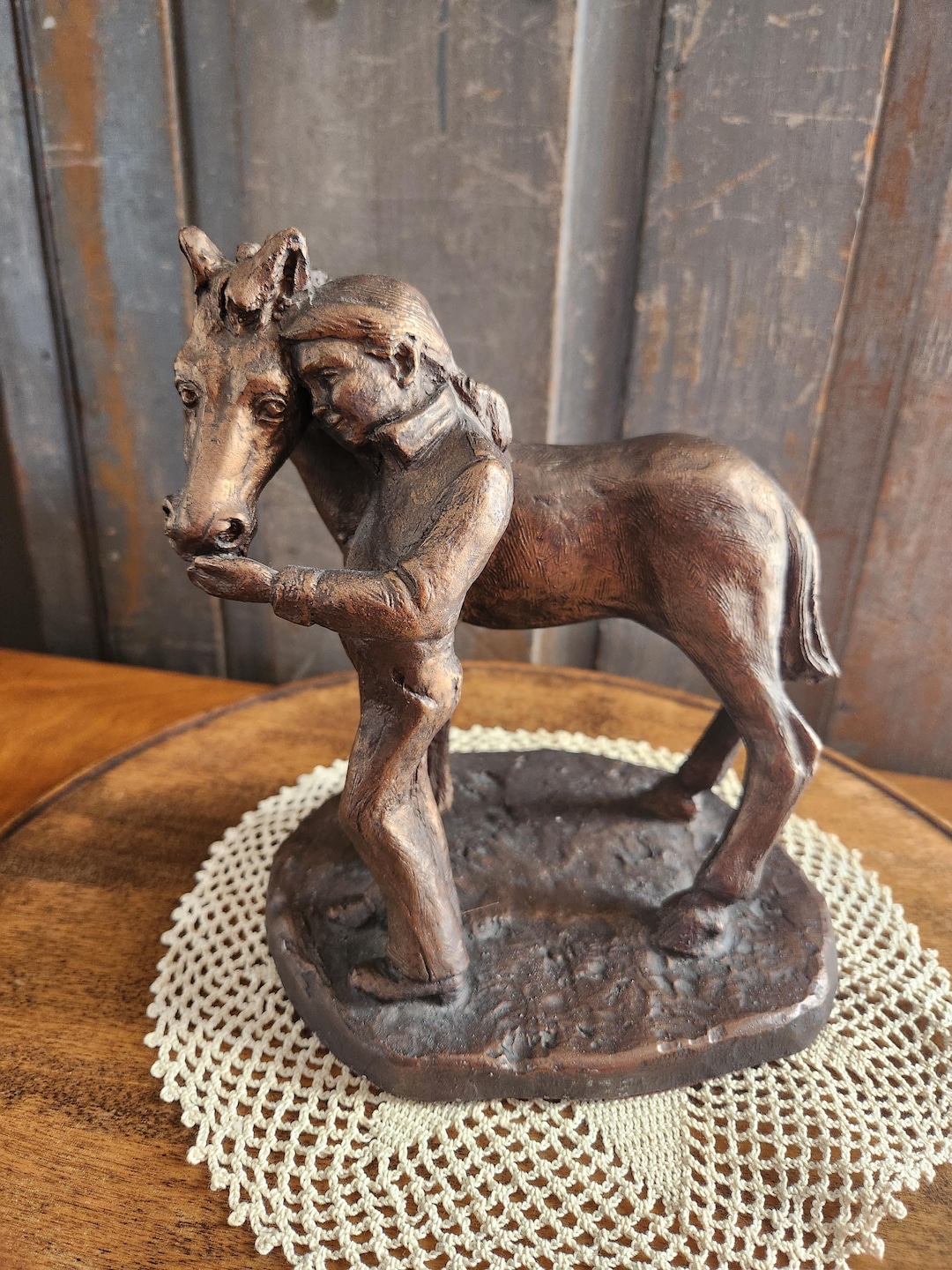 Vintage Austin Productions Girl With Horse - Etsy