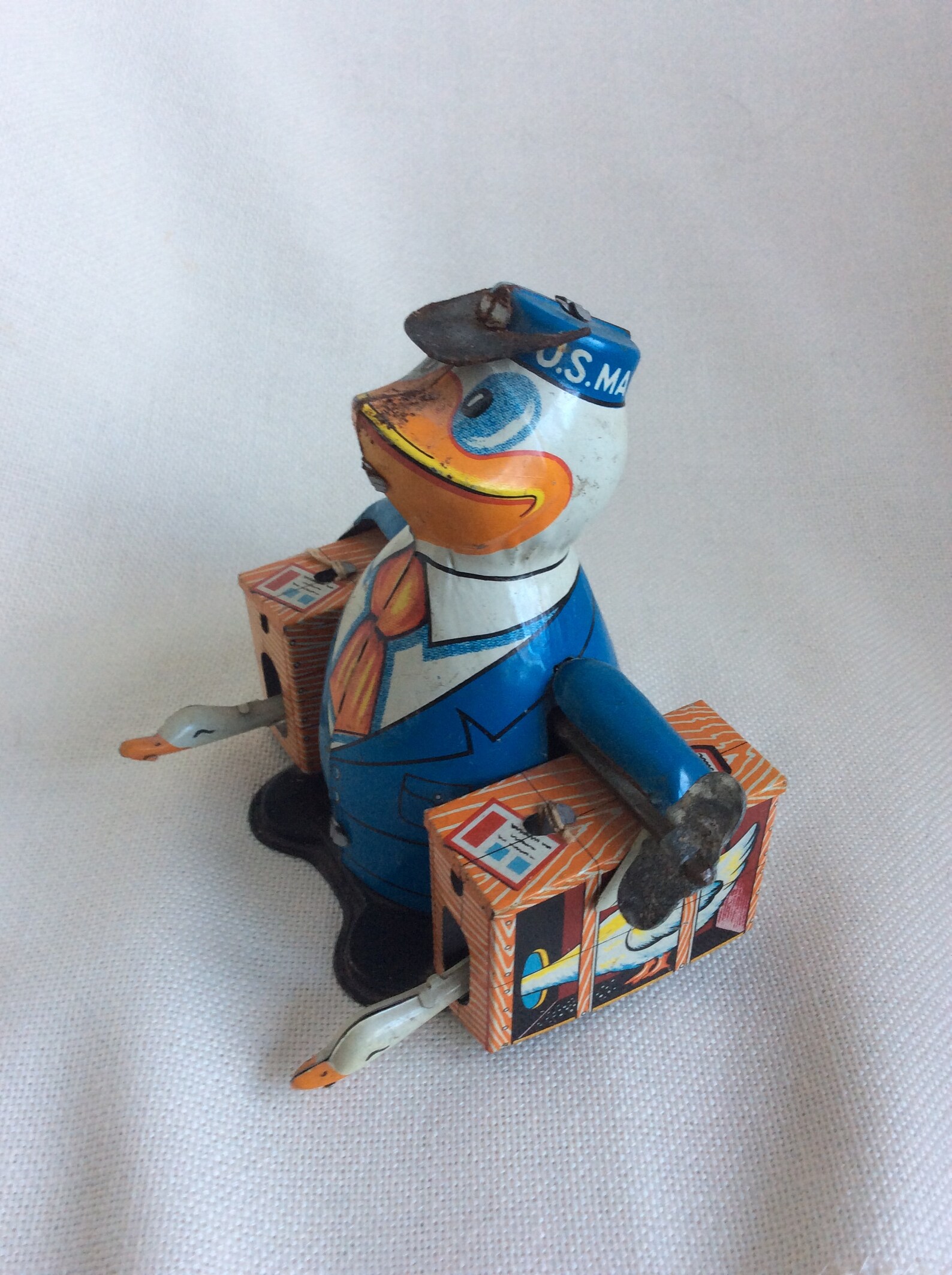 Vintage RARE T.P.S. Duck the Mailman Wind-Up Toy WORKS | Etsy
