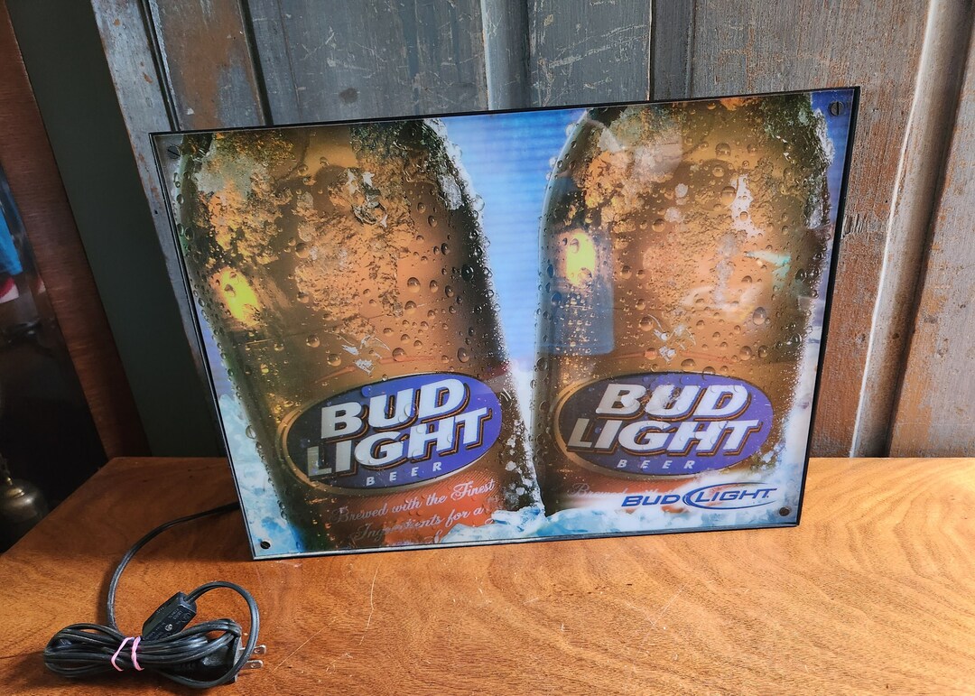 Vintage Bud Light Illuminated Sign Light Box - Etsy