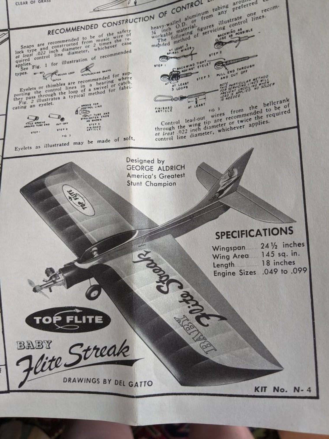 Vintage Baby Flite Streak Top Flite Toy Model Plane - Etsy